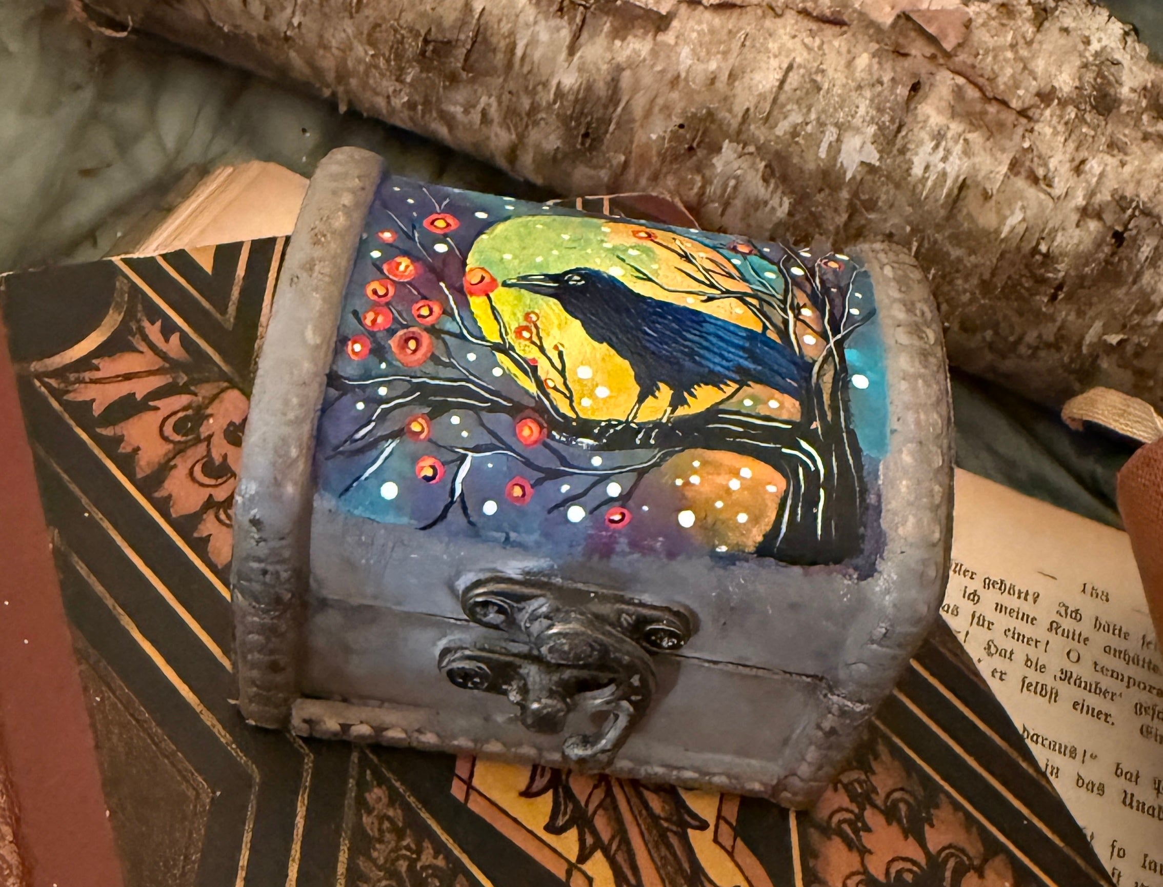Raven Mini Trunk Box | East Twin Arts by Christine Van Sickle